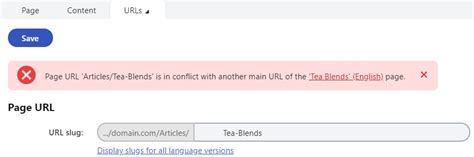 Managing Page URLs Kentico Xperience 13 Documentation