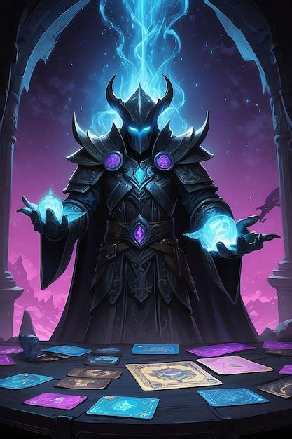 Premium Photo Trading Card Game Fantasy Dummy Cartoon Magic The