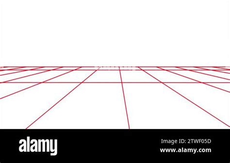 Side Flight Retro Cyberspace Grid Net Polygonal Wireframe Plain