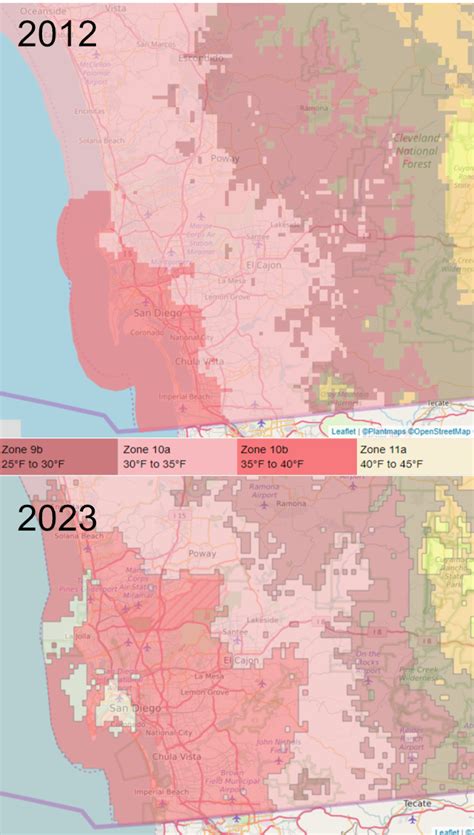 San Diego Usda Plant Hardiness Zones California Farm And Garden