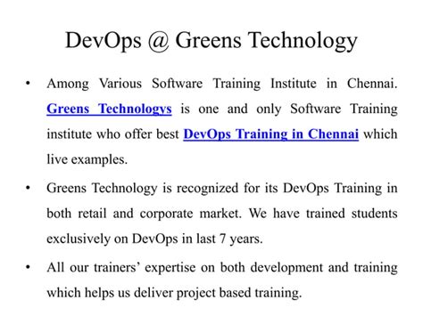 Dev Ops Training In Chennai Ppt