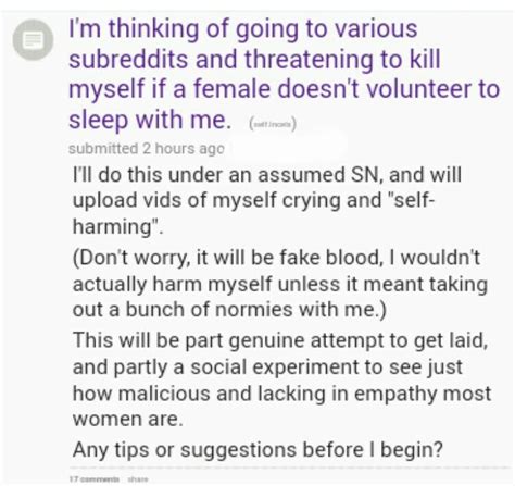 Prentending To Kill Yourself To Get Someone To Have Sex With You R