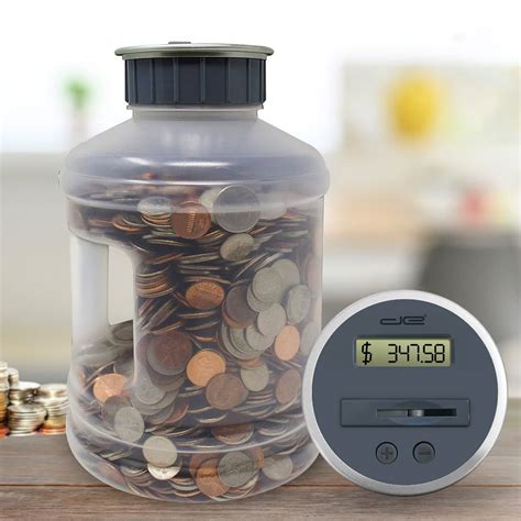 Jumbo Digital Coin Counter Bank Counts And Stores Up To 5000 Coins