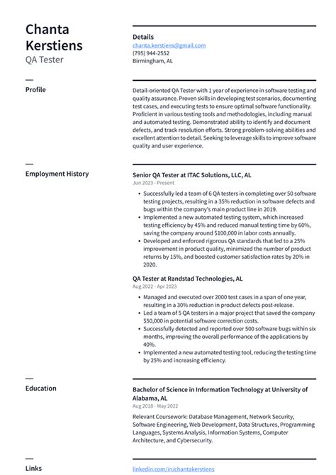 Twitter Qa Tester Resume Examples Resumecat
