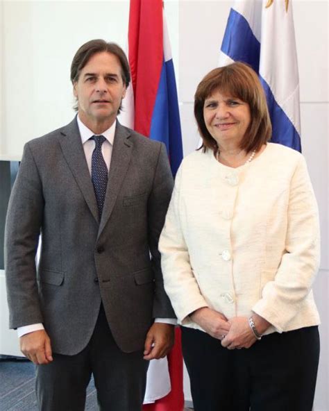 Patricia Bullrich se reunió con Lacalle Pou y aseguró que trabaja para que los argentinos en