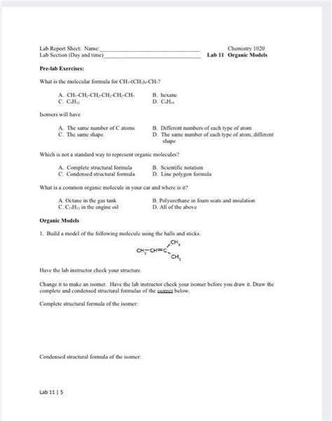 Solved Lab Report Sheet Name Chemistry Lab Section Chegg