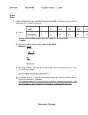 Analyzing Velocity Time Relationship In Physics Graphs Course Hero