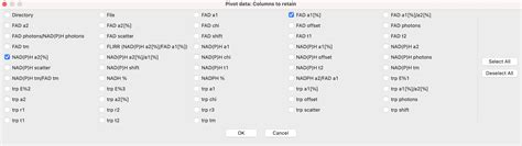 Pivoting Data FLIM Analyzer Documentation