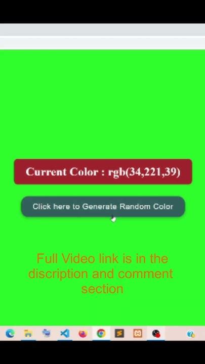 Random Color Generator With Javascript Html Css Javascript Youtube