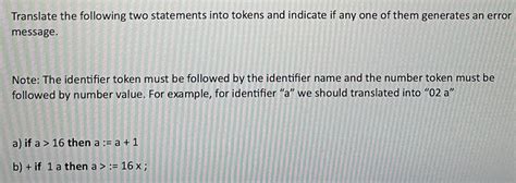 Solved The Scanner Is A Program That Translate A Program