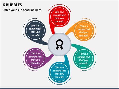 6 Bubbles Powerpoint Template