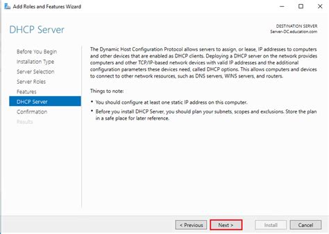 how to install dhcp server and configure windows server