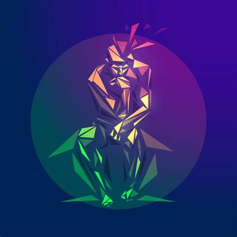 Graphic Of Low Poly Great Thinker 38466911 Vector Art At Vecteezy
