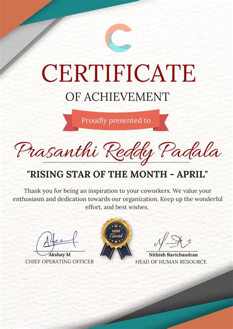 Padala Prasanthi Reddy On Linkedin Thanks You Campalin Innovations For This Appreciation