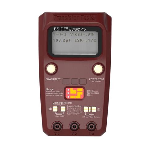 Bside esr02pro digital transistor smd components tester diode triode ...