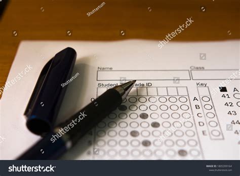Стоковая фотография 1805399164 Test Score Sheet Bubble Test Sheet