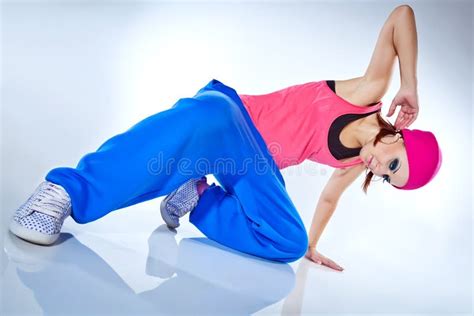 Hip Hop Woman Dancing In Studio Stock Photo Image Of Hair Dance