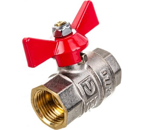 Шаровой кран Valtec Base рукоятка бабочка 1/2" внутренняя-внутренняя VT ...