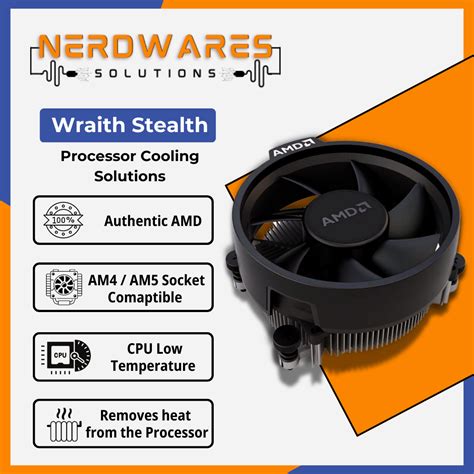 Nerdwares Solutions Amd Wraith Stealth Cooler Am Socket Cpu Heatsink Fan Lazada Ph