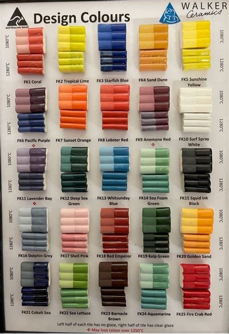 Design Colour Sets 27x50 Ml Walker Ceramics Australia