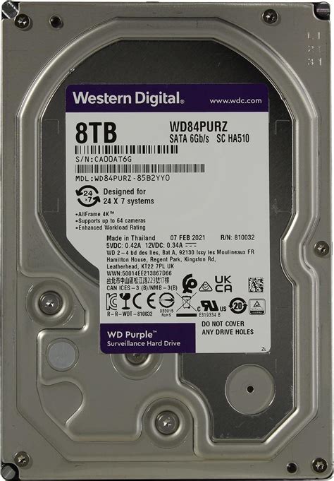 Жесткий диск HDD 8Tb Western Digital Purple WD84PURZ (id 96276677)