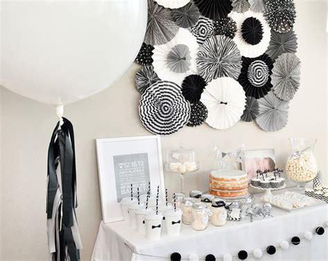 Stylish Black And White First Birthday Party Ideas Festa Do Bigode