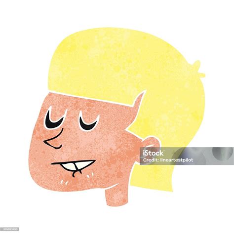 Ilustración De Hombre De Dibujos Animados Retro Mordiendo El Labio Y