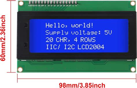 Pantalla LCD IIC I2 C TWI SPI 2004 20 X 4 Fcelectronik
