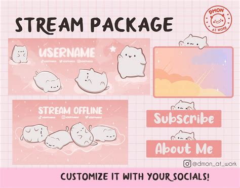 Twitch Package Bongo Cat Meme Bongo Cat Twitch Package Etsy