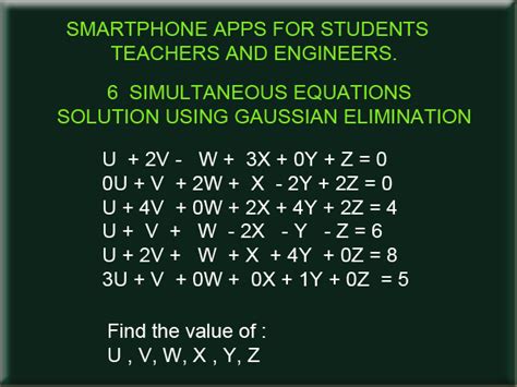 Solving Simultaneous Equations By Gaussian Elimination Tessshebaylo