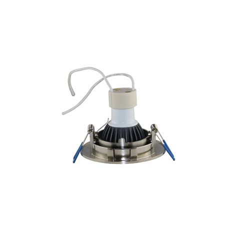 Led Recessed Spotlight Aluminium Silver Optics Round Incl 3 5w Led