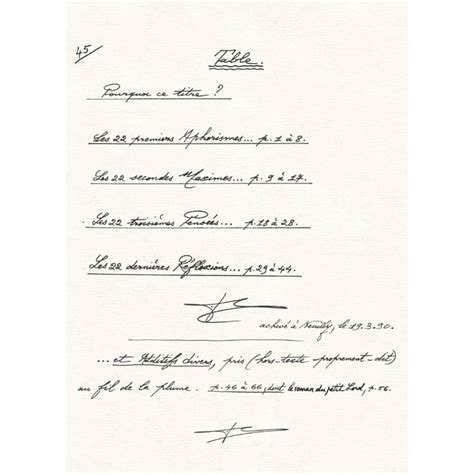 Il Faut Souffrir Pour Etre Beau Manuscrit Jacques Breyer