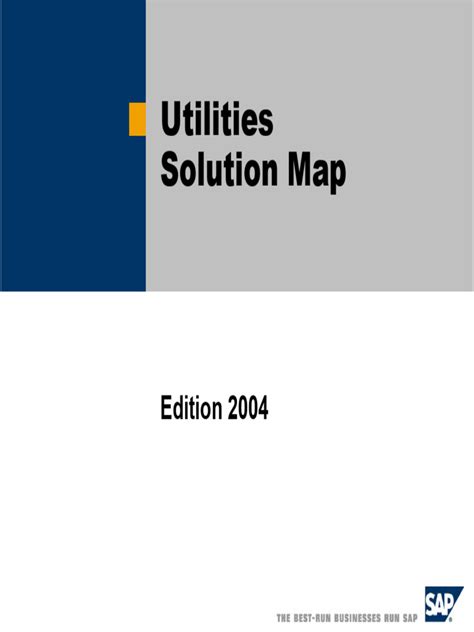 Utilities Solution Map Pdf Sales Analytics
