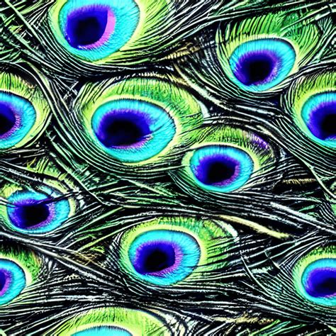 Peacock Feathers Pattern Graphic · Creative Fabrica