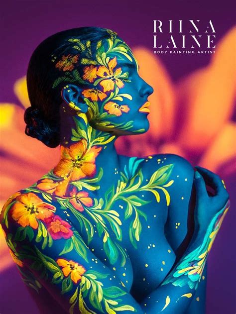 Floral Uv Fine Art Body Painting Artofit