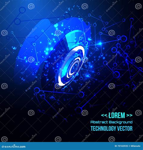 Abstract Techno Background For Futuristic High Tech Design Vector
