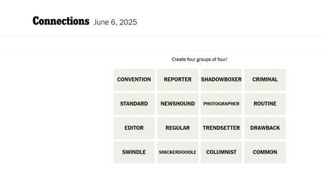 Nyt ‘connections Hints And Answers Today Friday June 6 Parade
