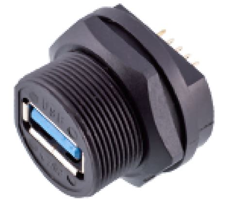 Buy Ip Outdoor Cable Mount Receptacle Usb Panel Mount Waterproof Usb Cable Connector With