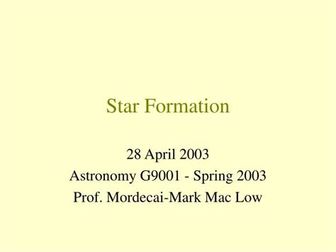 Ppt Star Formation Powerpoint Presentation Free Download Id6069284