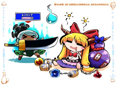 Konpaku Youmu And Ibuki Suika Touhou And 2 More Drawn By Kashuub Q