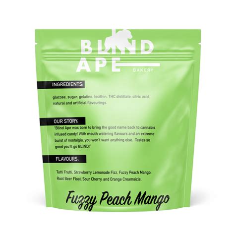 Blind Ape Fuzzy Peach Mango Mg Thc Gummies Naked Canada