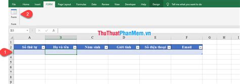 Cách Nhập Dữ Liệu Trong Excel Bằng Form Tự Tạo