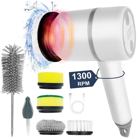 Electric Spin Scrubber 1300rpm Super Power Spin Scrubber