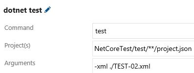 Generate Test Results Using Xunit In VSO Build Task For Asp Net Core