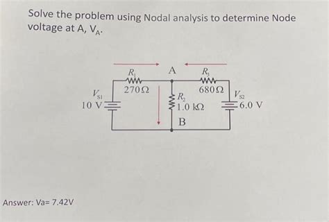 Solved Solve The Problem Using Nodal Analysis To Determi