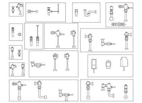 Plumbing Equipment And Taps Cad Drawing Details