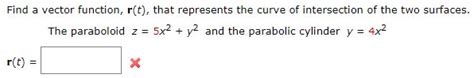 Solved Find A Vector Function Rt That Represents The