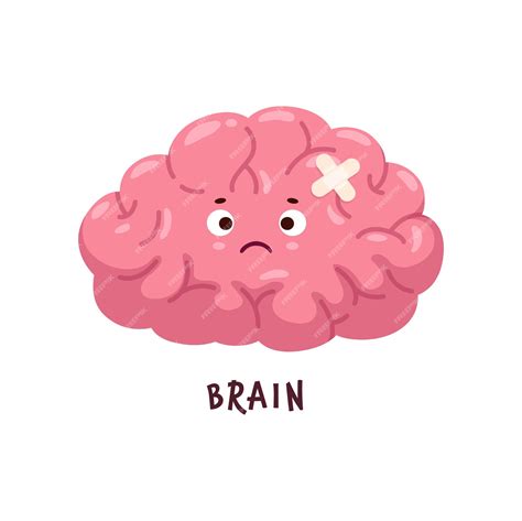 Caractère Dorgane Du Corps Malade Du Cerveau Blessé Malsain Vecteur