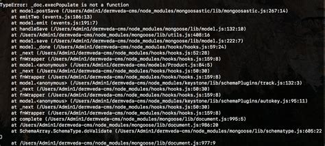 Node Js Keystonejs With Mongoosastic Error Doc ExecPopulate