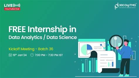 Free Data Analytics Data Science Internship Batch 36 360digitmg